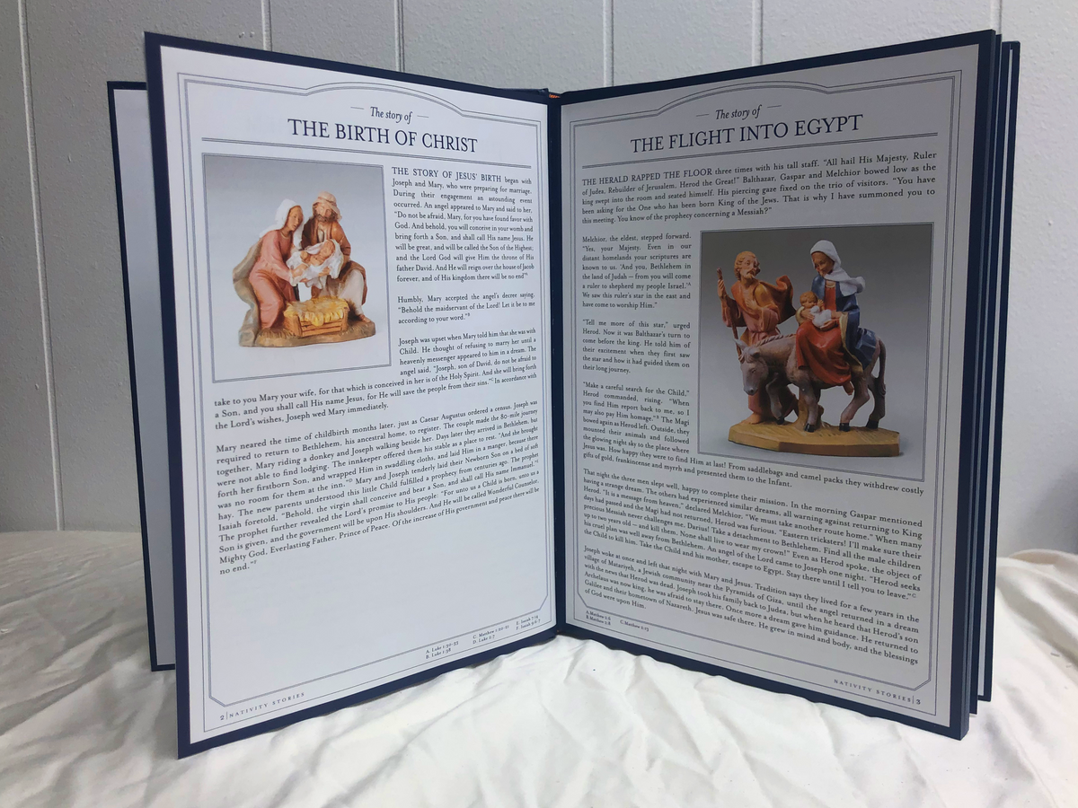 Fontanini Nativity Story Book – Santa Claus Christmas Store
