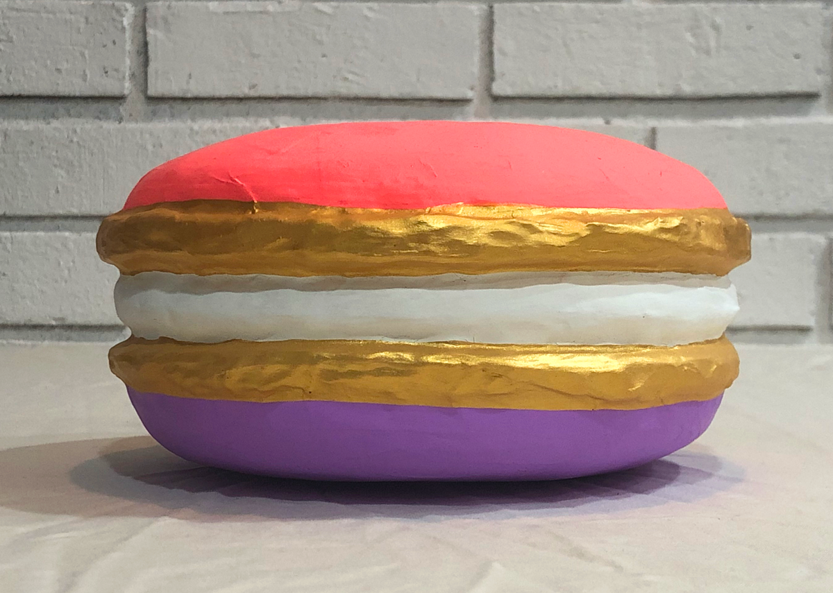 7" Half & Half Macaron Decoration – Santa Claus Christmas Store